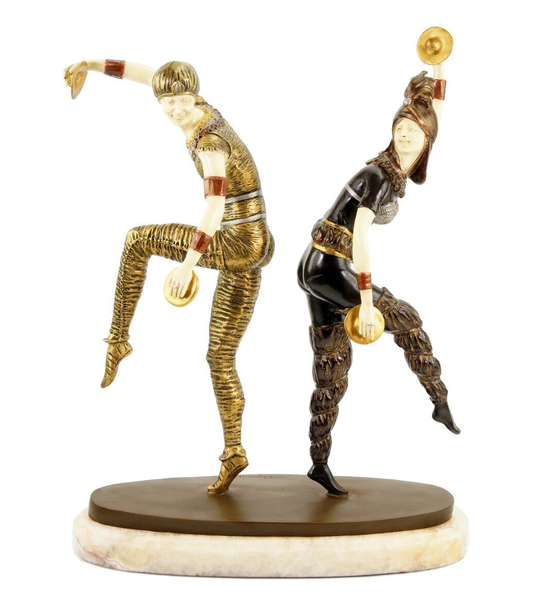 Art Deco Bronze Sculpture Harlequin Dancer Signed Chiparus - Etsy