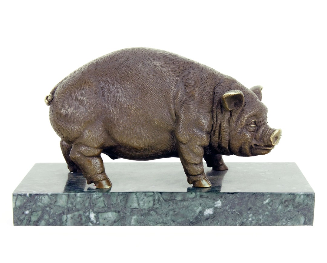 Bronze Pig / Domestic Pig Bronze Statue Sculpture by - Etsy
