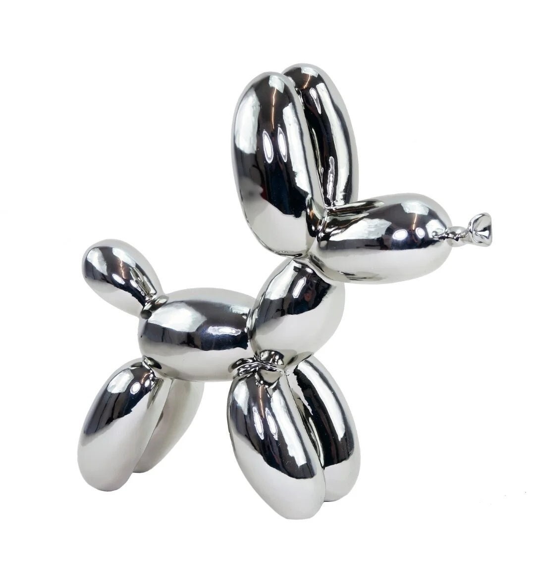 Balloon Dog Silver Modern Bronze Sculpture Abstract Animal Statue ...