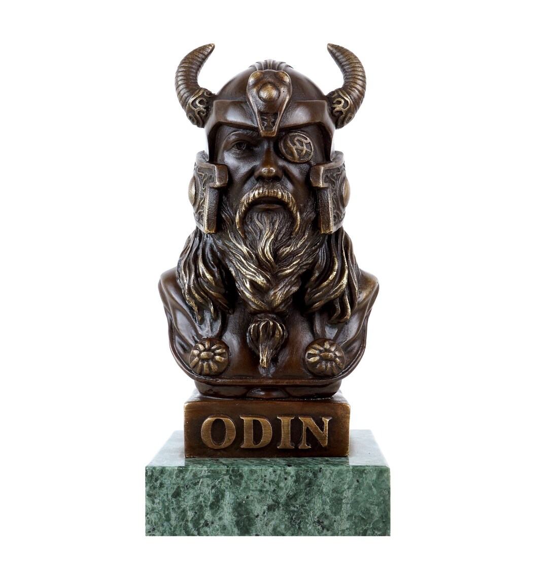 Odin Bust Viking Statue Made of Bronze Signed Odin the Father of the ...