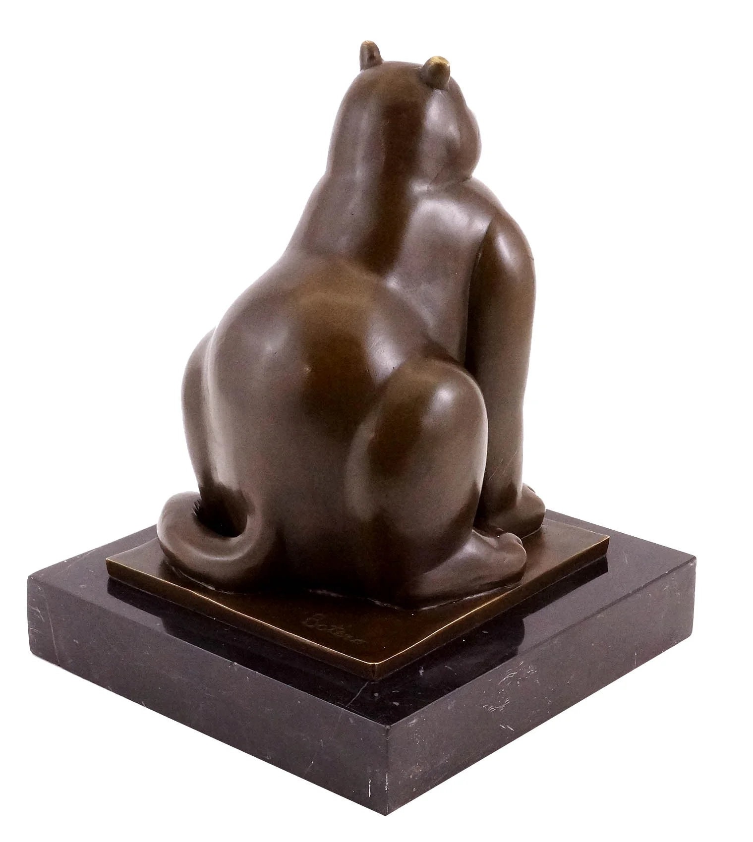 Bronze Figure Fernando Botero Fat Cat Bronze Sculpture Funny Cat ...