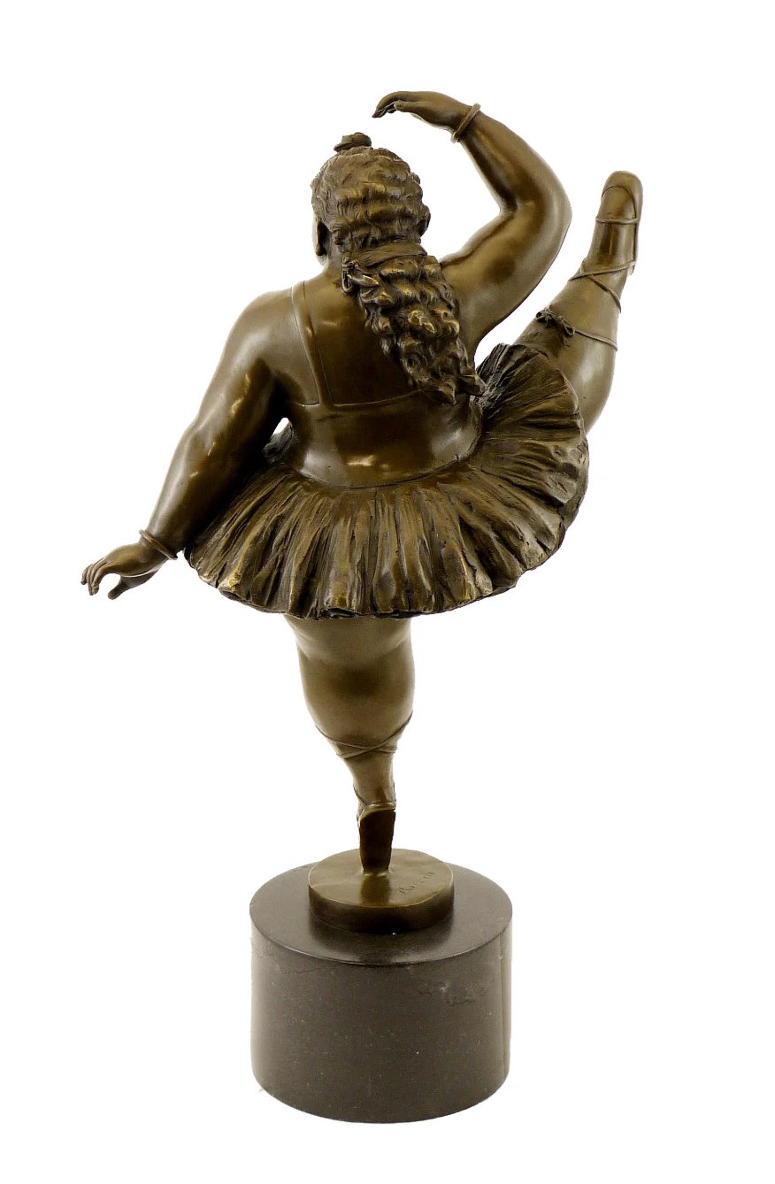 Ballerina With Stretched Leg Signed Fernando Botero Sculpture Bronze ...