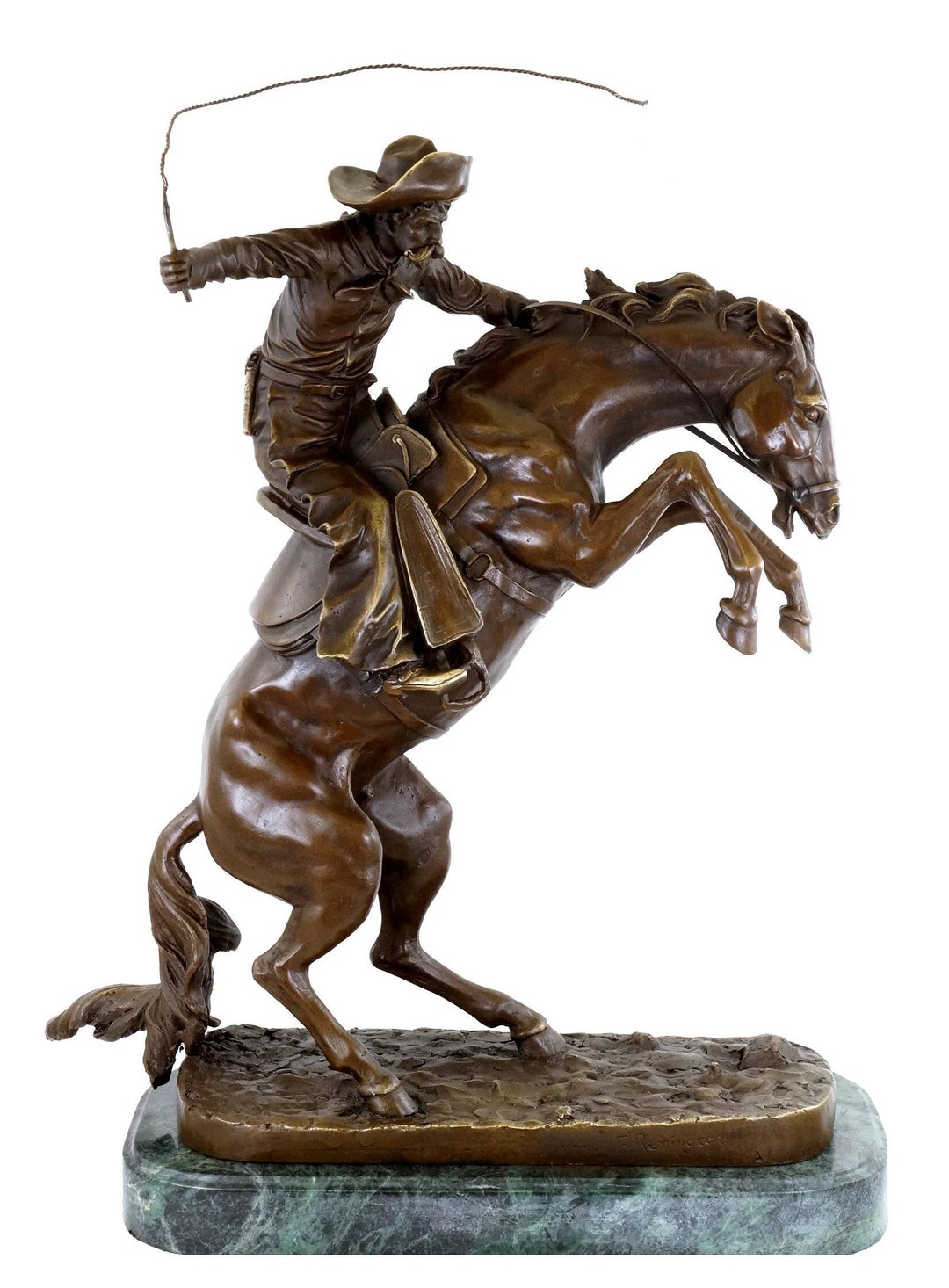 The Bronco Buster Frederic Remington Sculpture Cowboy Statue Bronze ...