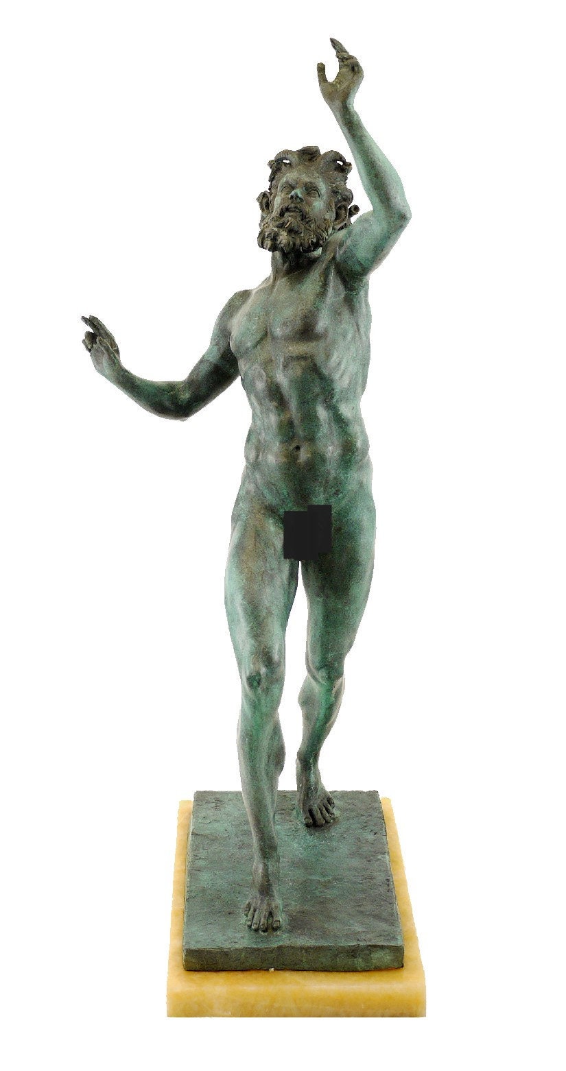 Faun Made of Bronze Fauno Danzante From Pompeii Signed Milo Satyr ...