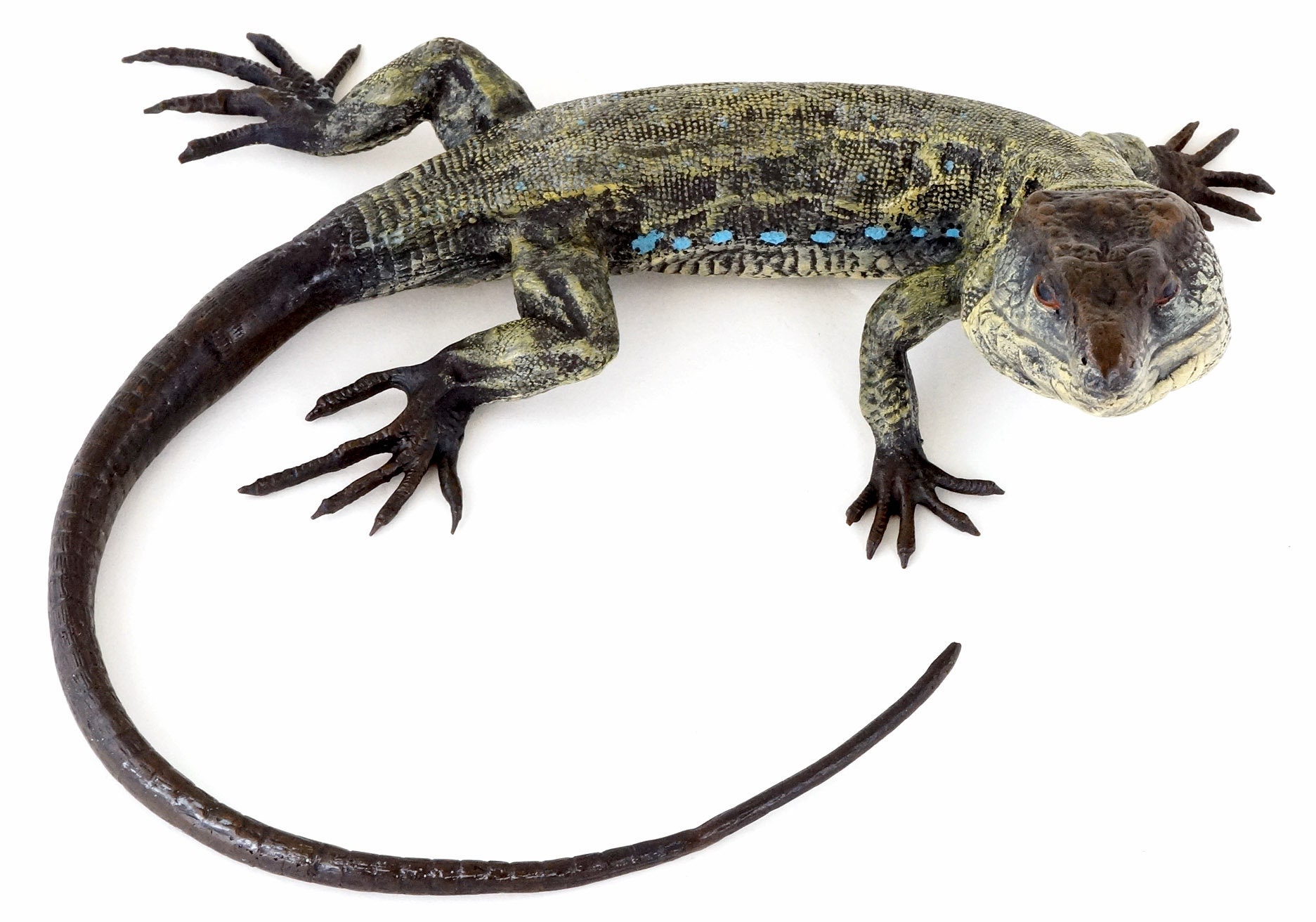 Vienna Bronze Lizard Iguana Statue Reptile Authentic Animal Figure Hand ...