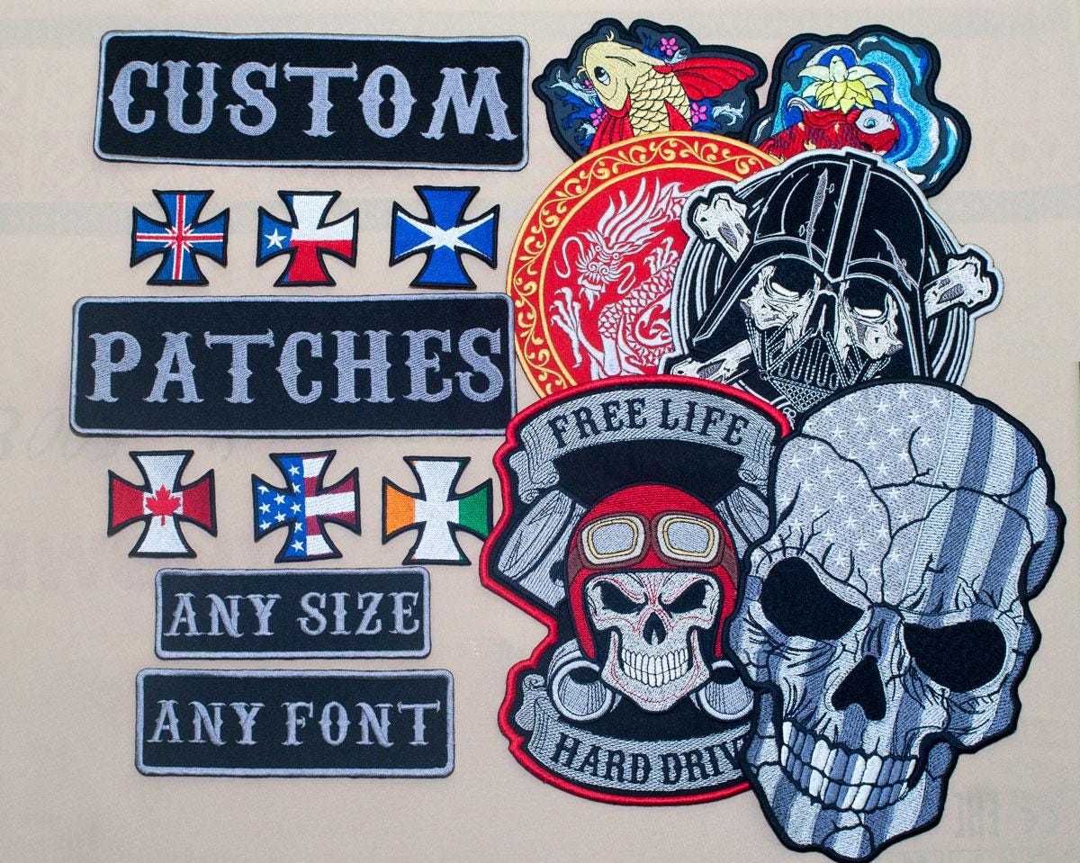 Custom Patches Service. Large Back Patches With Any Size. Backing Iron ...
