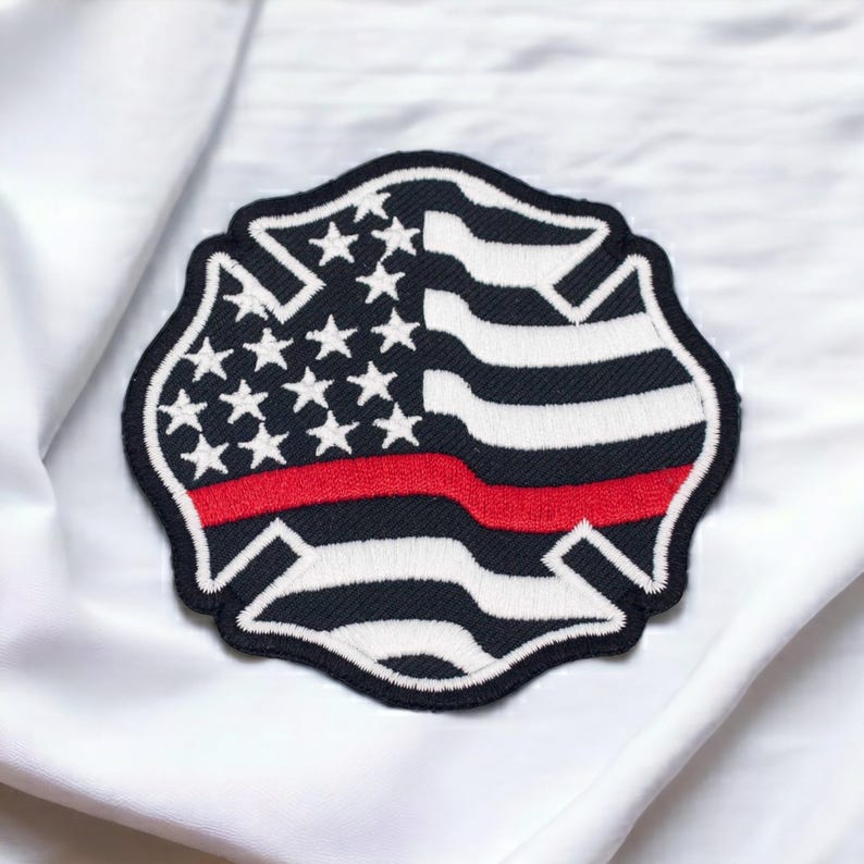 Firefighter Iron-on Patch Collection – Set of 6 Bold Embroidered ...