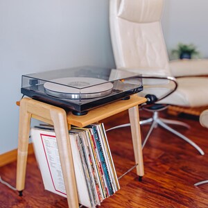 Modern Turntable Stand With Open Vinyl Record Storage - Etsy