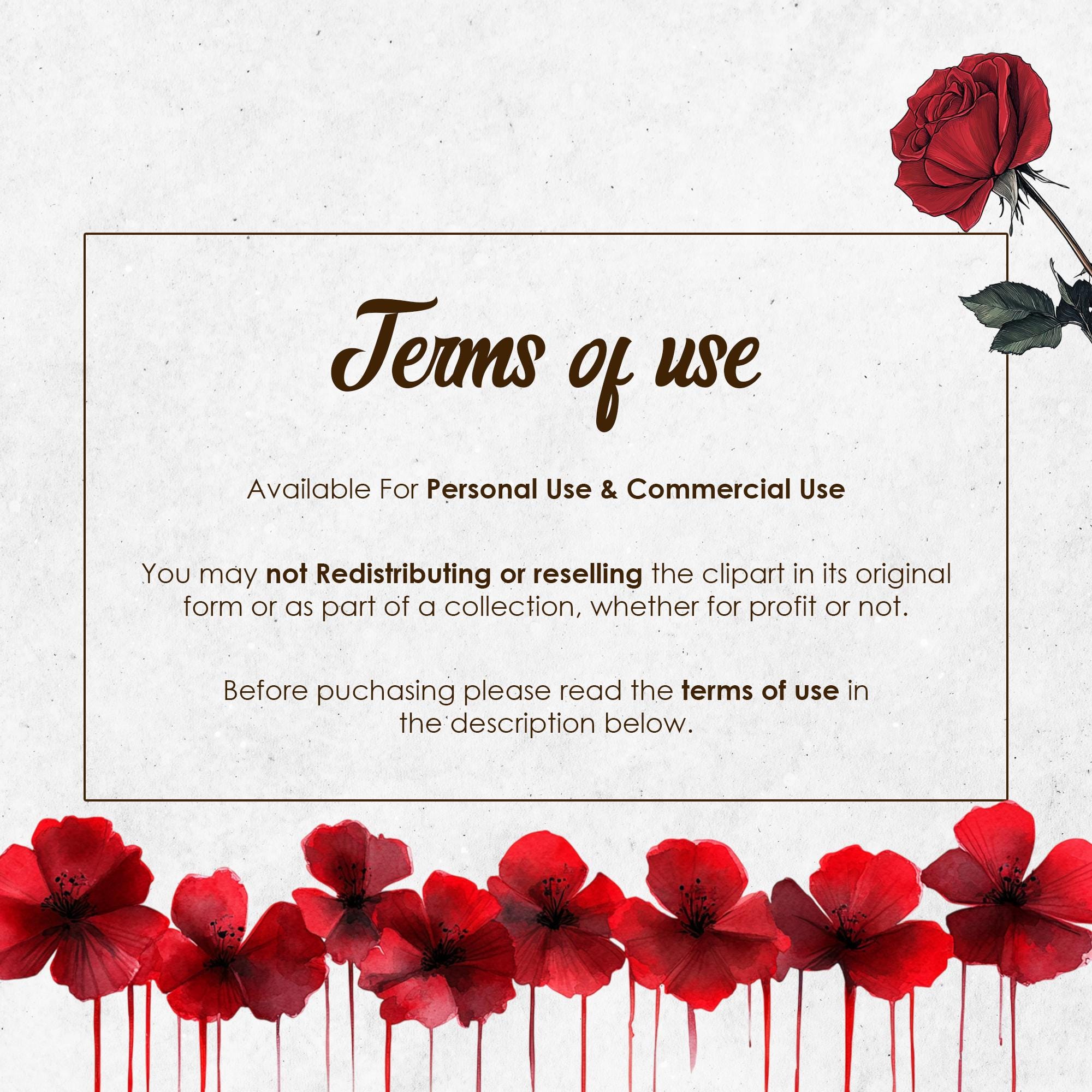 Red Flowers Frame Watercolor Clipart Set,rose Floral Border PNG ...