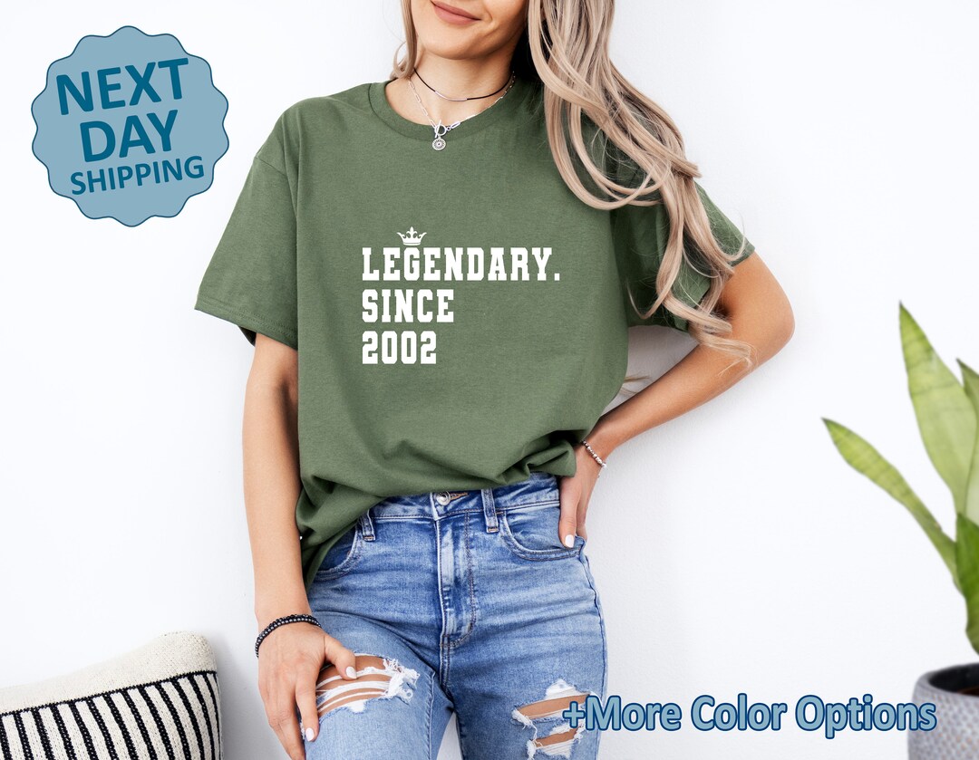 Legendary Since 2002 Shirt 22th Birthday Shirt Twento Two Birthday