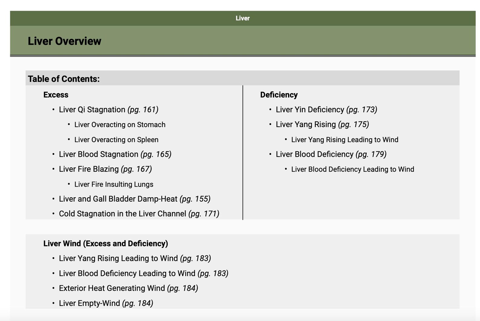 Zang Fu Diagnosis — Liver Patterns (TCM, Acupuncture, Chinese Medicine ...