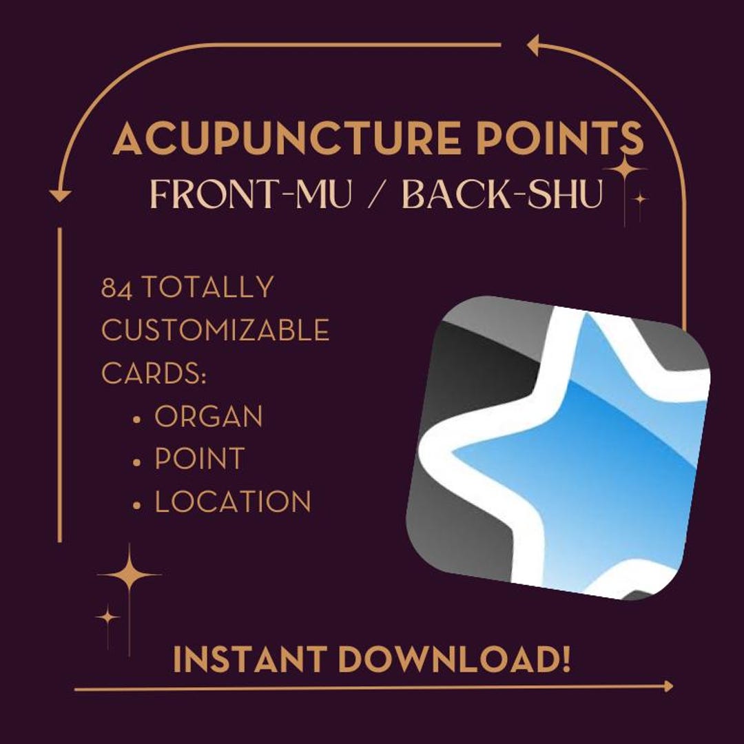 Anki Deck — Acupuncture Points, Front-mu / Back-shu - Etsy