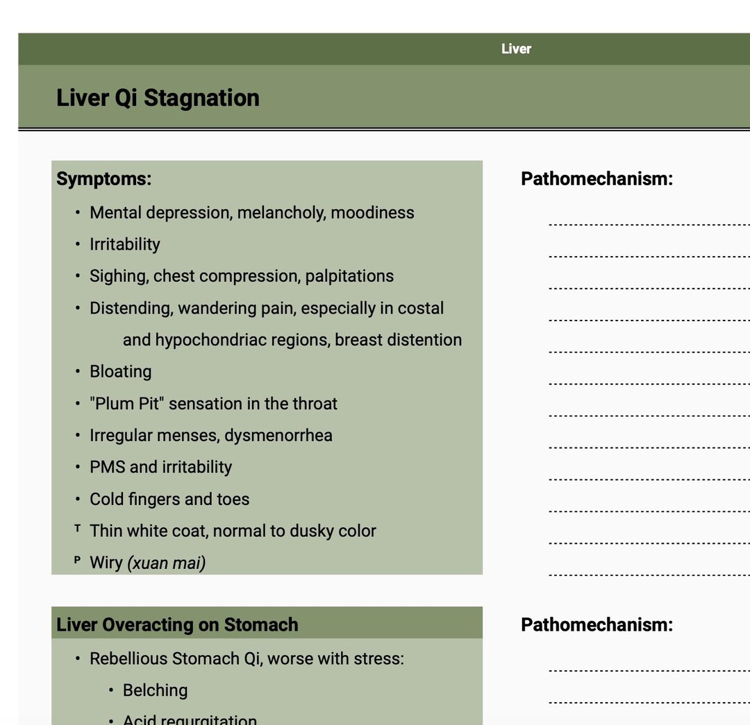 Zang Fu Diagnosis — Liver Patterns (TCM, Acupuncture, Chinese Medicine ...