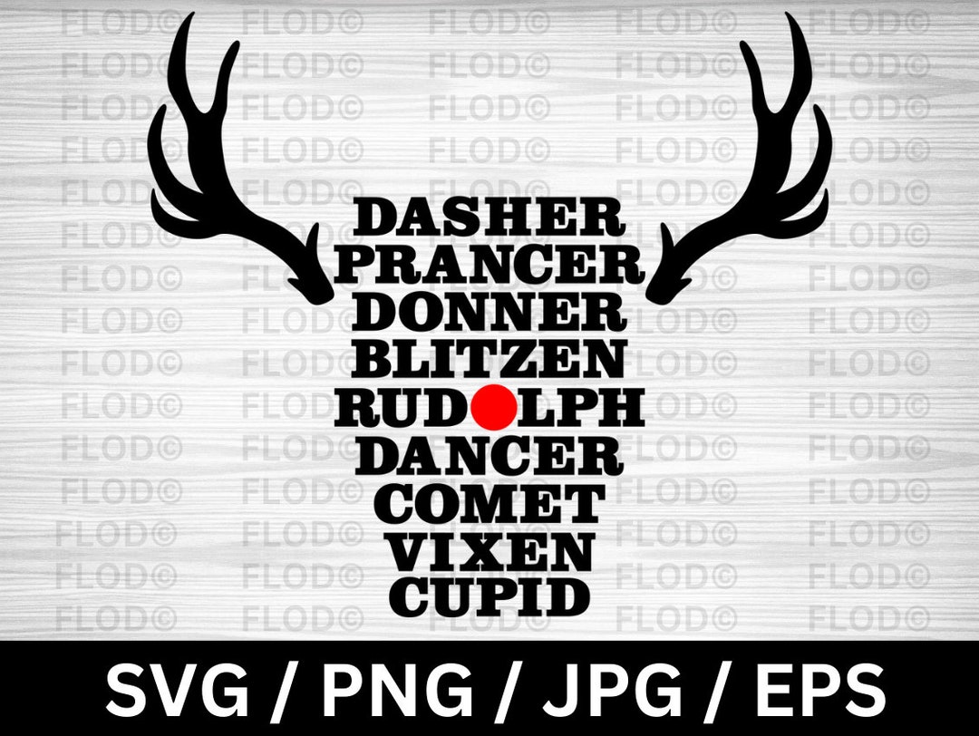 Reno de Navidad svg, reno de Navidad png, reno svg, reno png, Rudolph ...