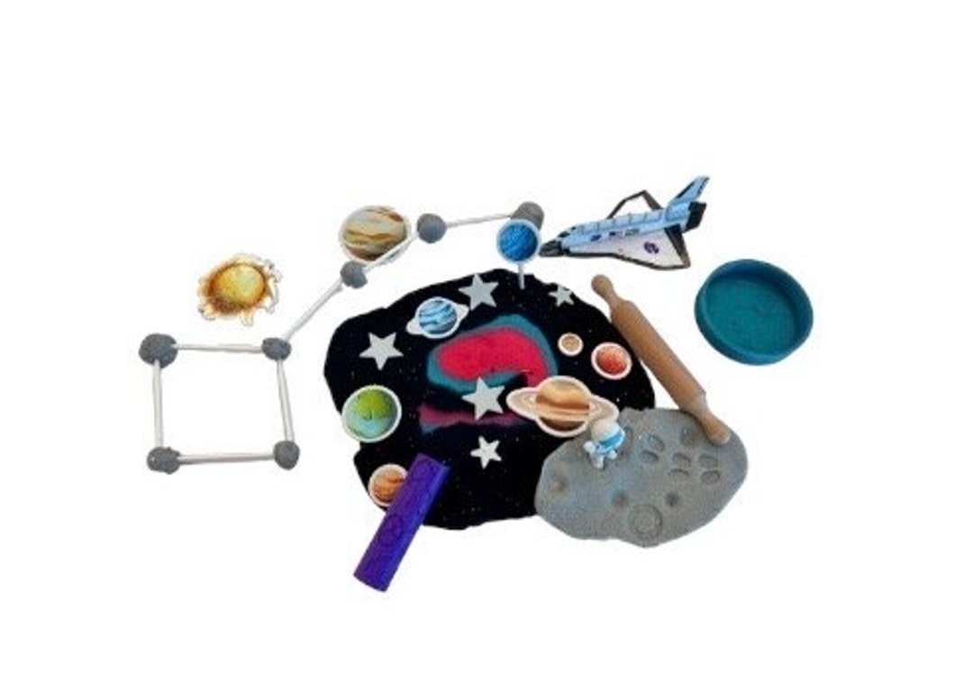 Outer Space Playdough Kit/sensory Kit/montessori Activity - Etsy