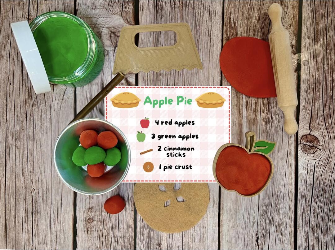 Apple Pie Playdough Kit/sensory Play/montessori Activity - Etsy