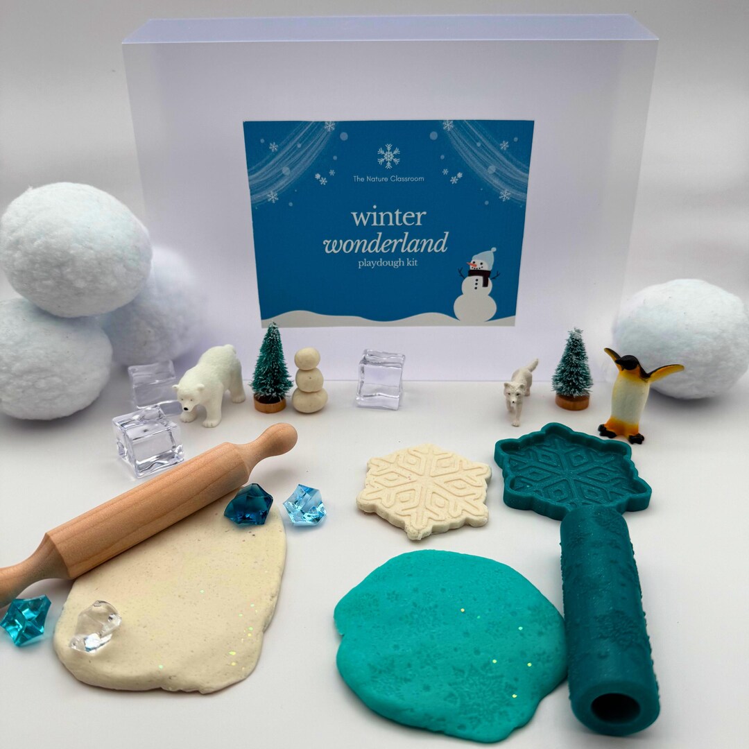 Winter Wonderland Playdough Kit - Etsy