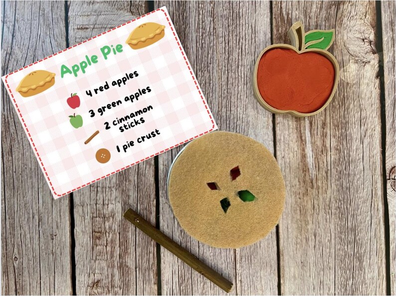 Apple Pie Playdough Kit/sensory Play/montessori Activity - Etsy