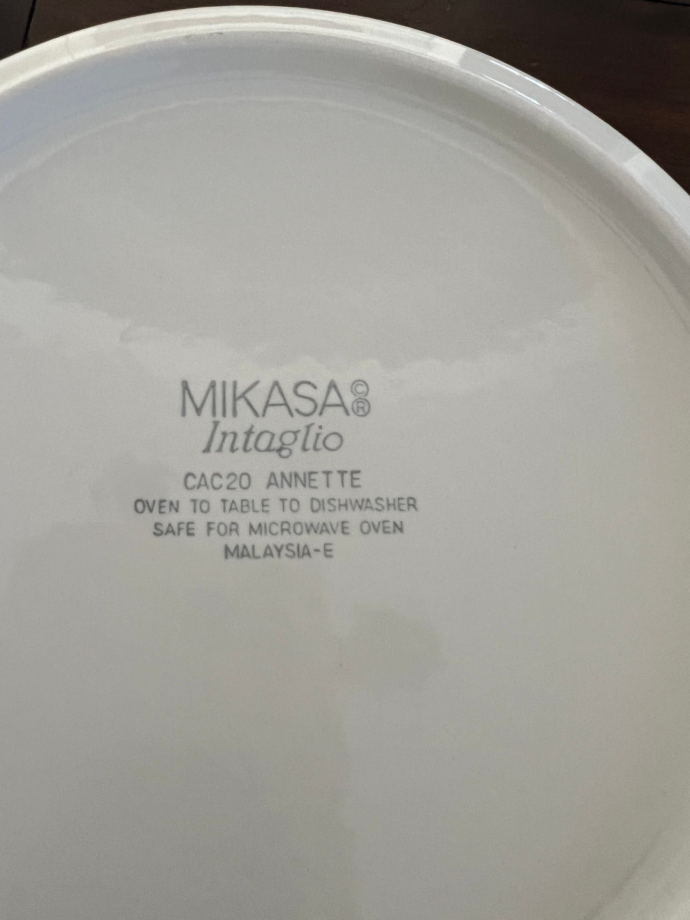 Mikasa Intaglio Annette CAC20 Round Serving Bowl Oven to Table to ...