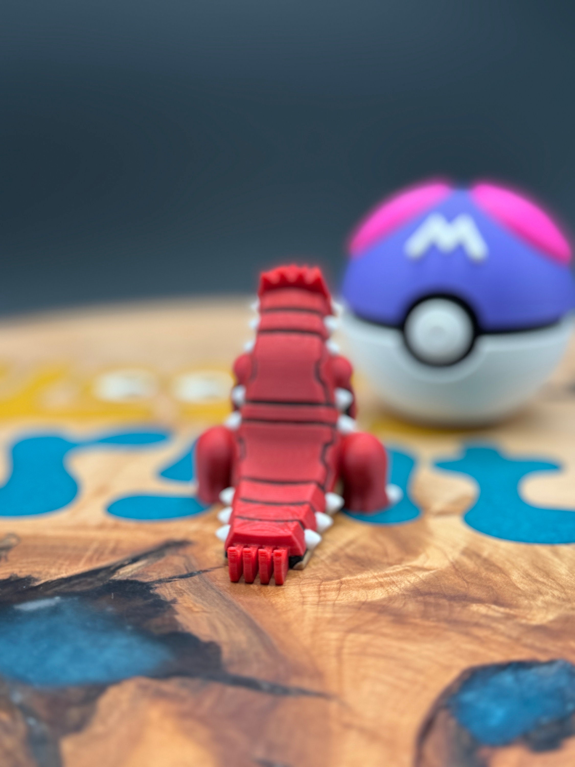 Grouden Mini Pokemon Figure 3D Print Collectible Desk Decor Cute ...