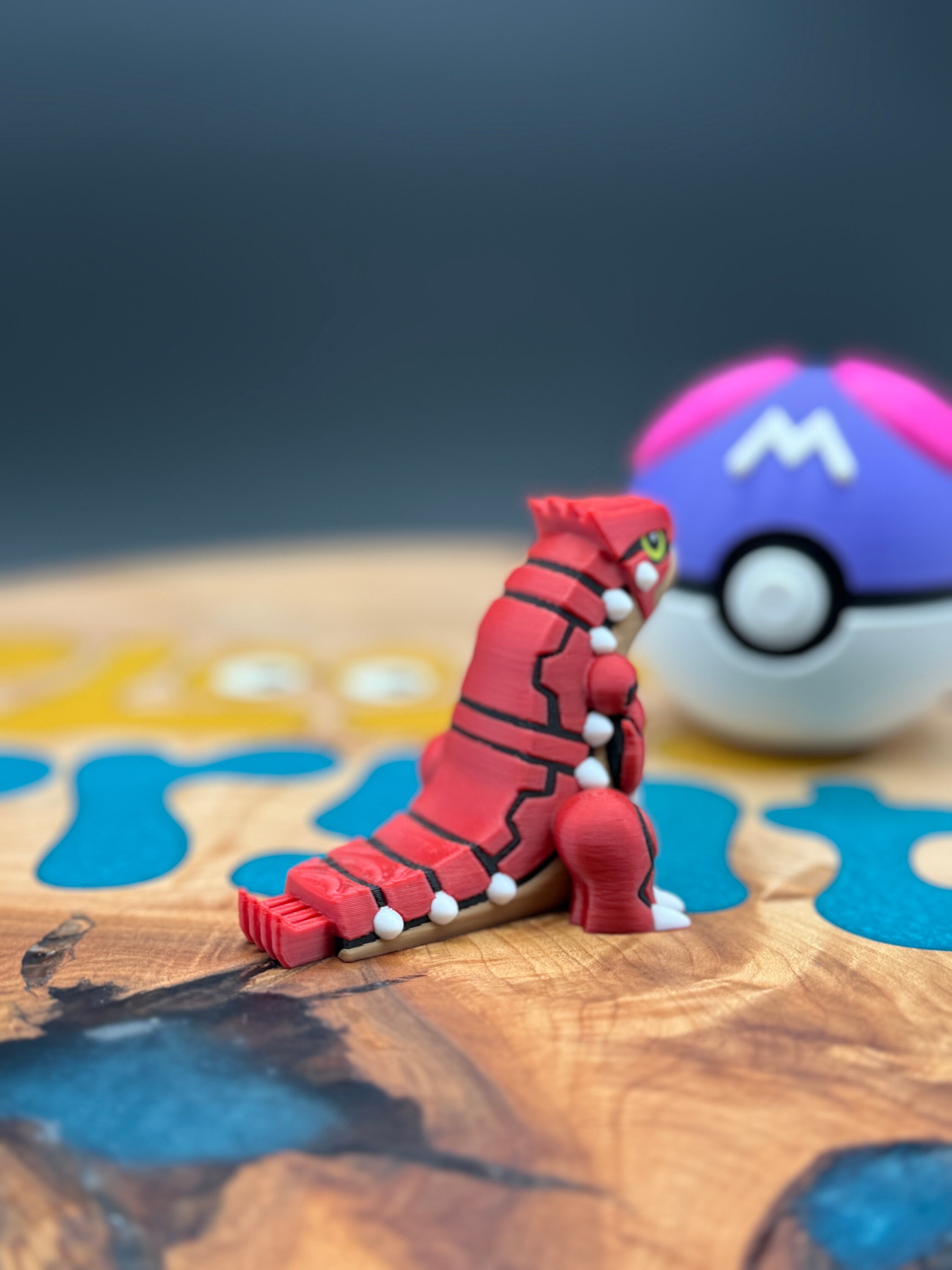 Grouden Mini Pokemon Figure 3D Print Collectible Desk Decor Cute ...