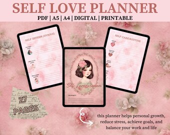 Self Love and Personal Growth Journal: 1% Better Each Day, Self Care ...