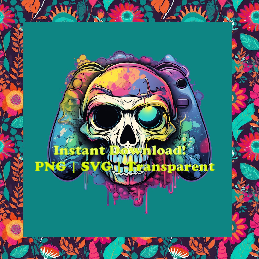 Xbox Controller PNG, Controller and Skull Sublimation, Game Controller ...