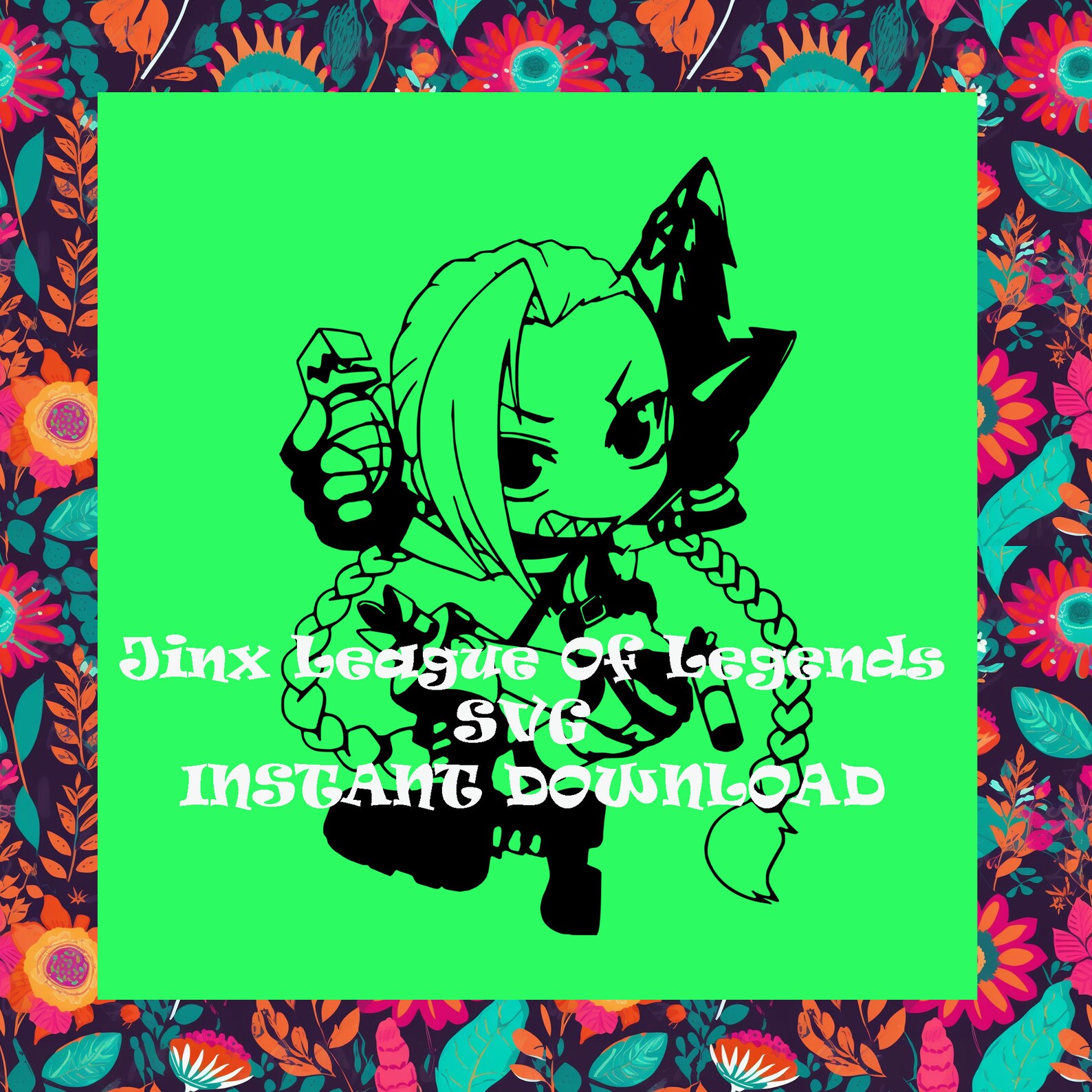 League of Legends Silhouette Jinx Svg, League of Legends Cricut Cut ...