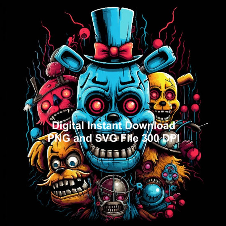 Five Nights at Freddys | Fnaf | Digital PNG and SVG File Instant ...