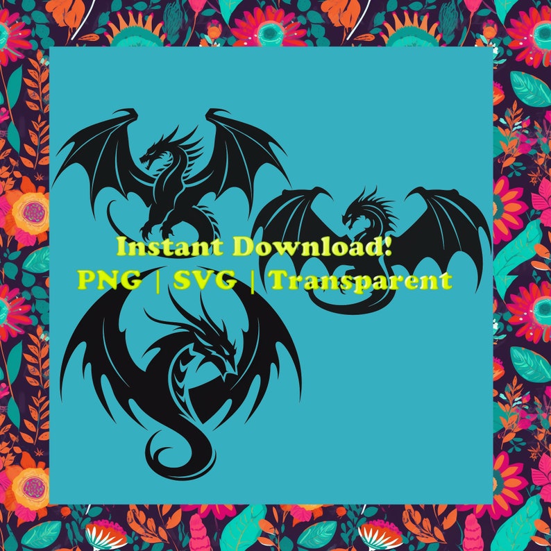Dragons Bundle Svg Png, Dragon Logo Svg Png, Dragon Silhouette, Dragon ...