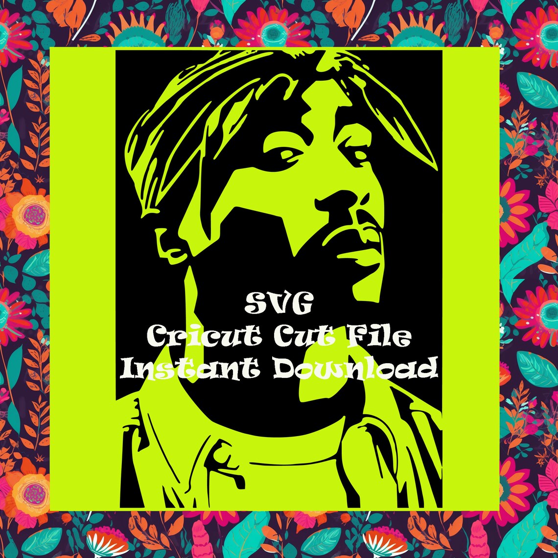 Tupac SVG 2pac Silhouette for Cricut Cricut Cut File Hip - Etsy Canada
