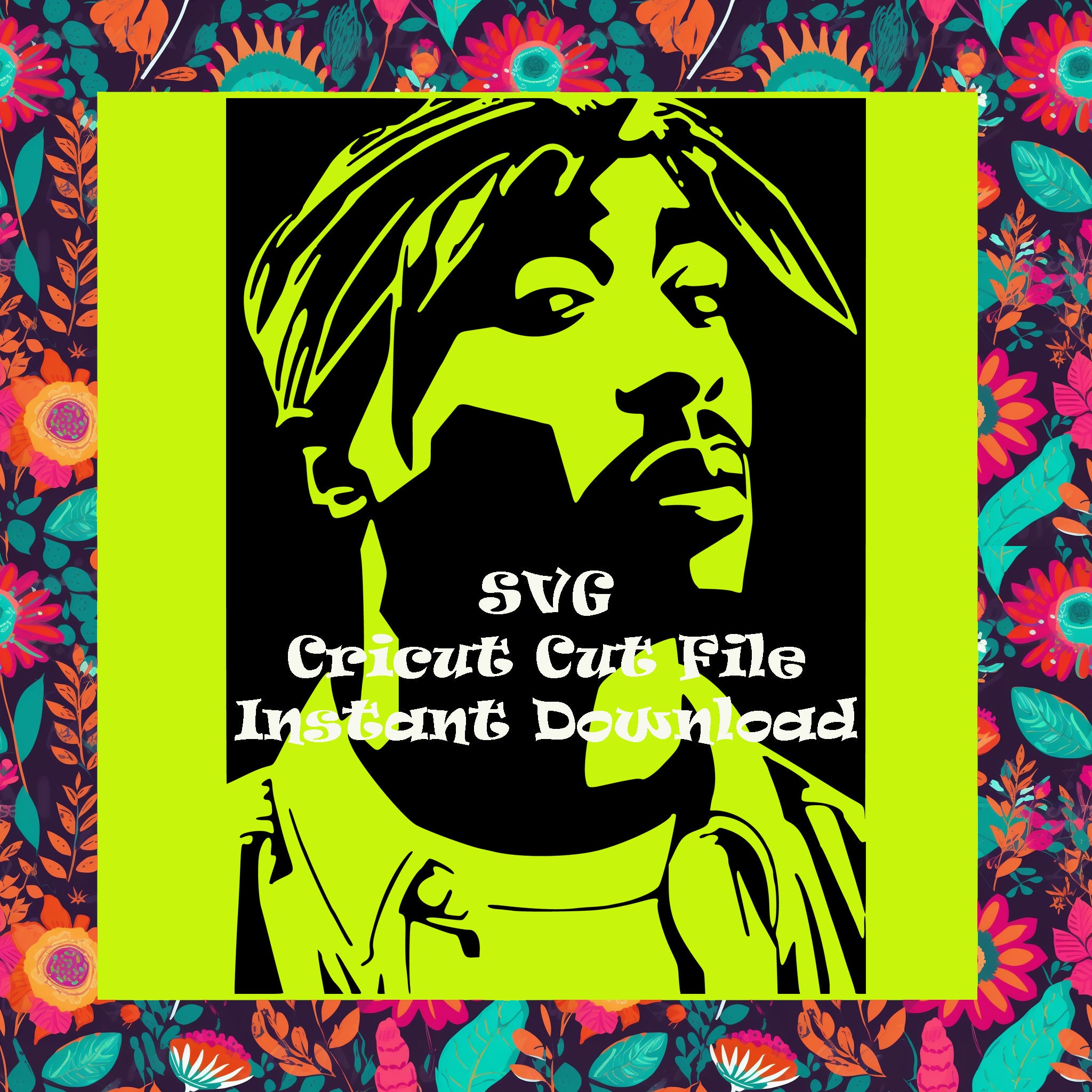 Tupac SVG 2pac Silhouette for Cricut Cricut Cut File Hip - Etsy Australia