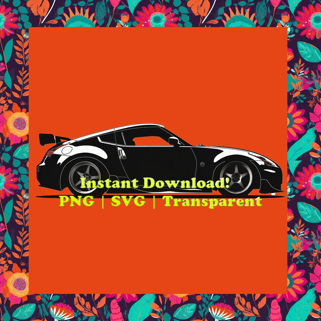 Nissan 350Z Silhouette SVG, 350 Z Cricut Cut File, 350Z PNG, Digital ...