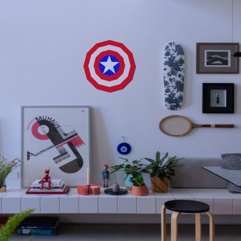 Escudo Capitán América, DIY 3D Low Poly, Papercraft 3D, Origami, Arte ...