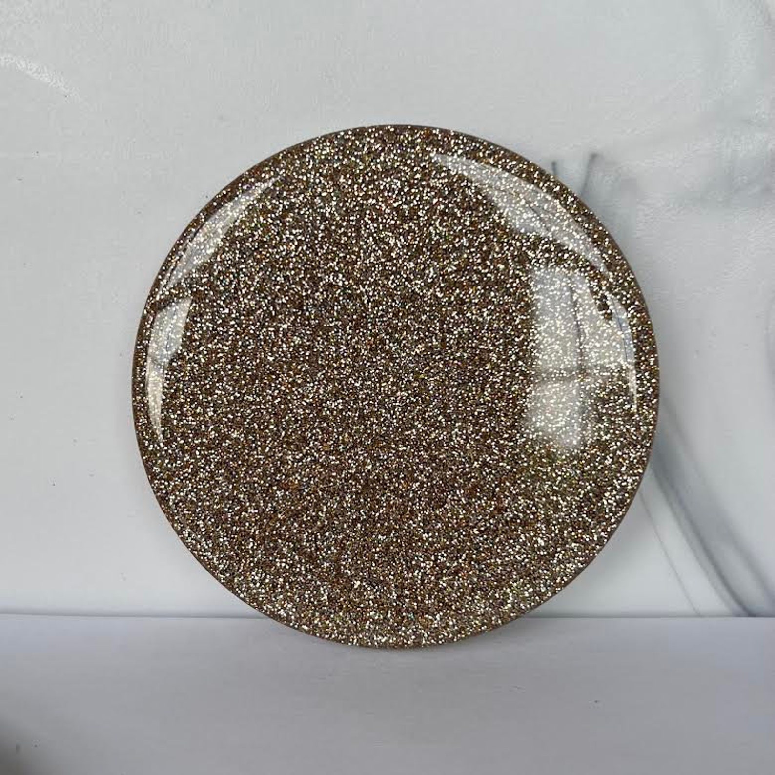 Gold & Chunky Glitter Coaster Set With Holder Coaster Set Handmade Gift ...