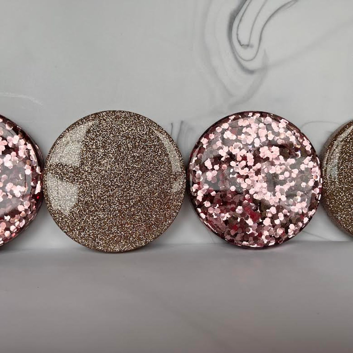 Gold & Chunky Glitter Coaster Set With Holder Coaster Set Handmade Gift ...