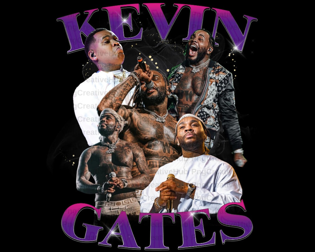 Kevin Gates T Shirt Design. PNG Digital 4500x5100 Px. Retro, 90s ...