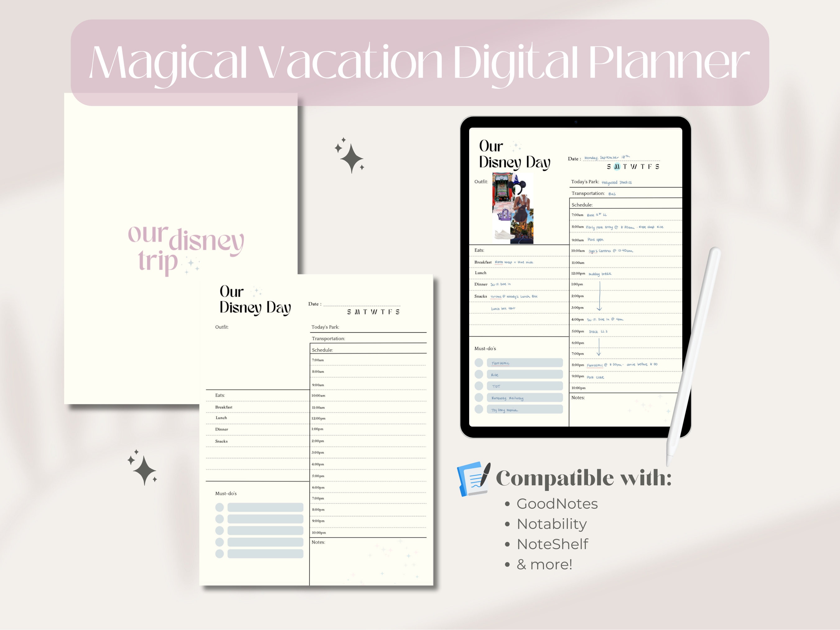 Magical Vacation Digital Planner | WDW Digital Planner | Digital ...