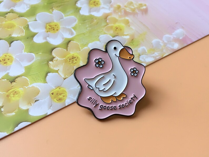 Funny Goose Enamel Pin Cute Animal Badge Pin Lapel Pin Collar Pin ...