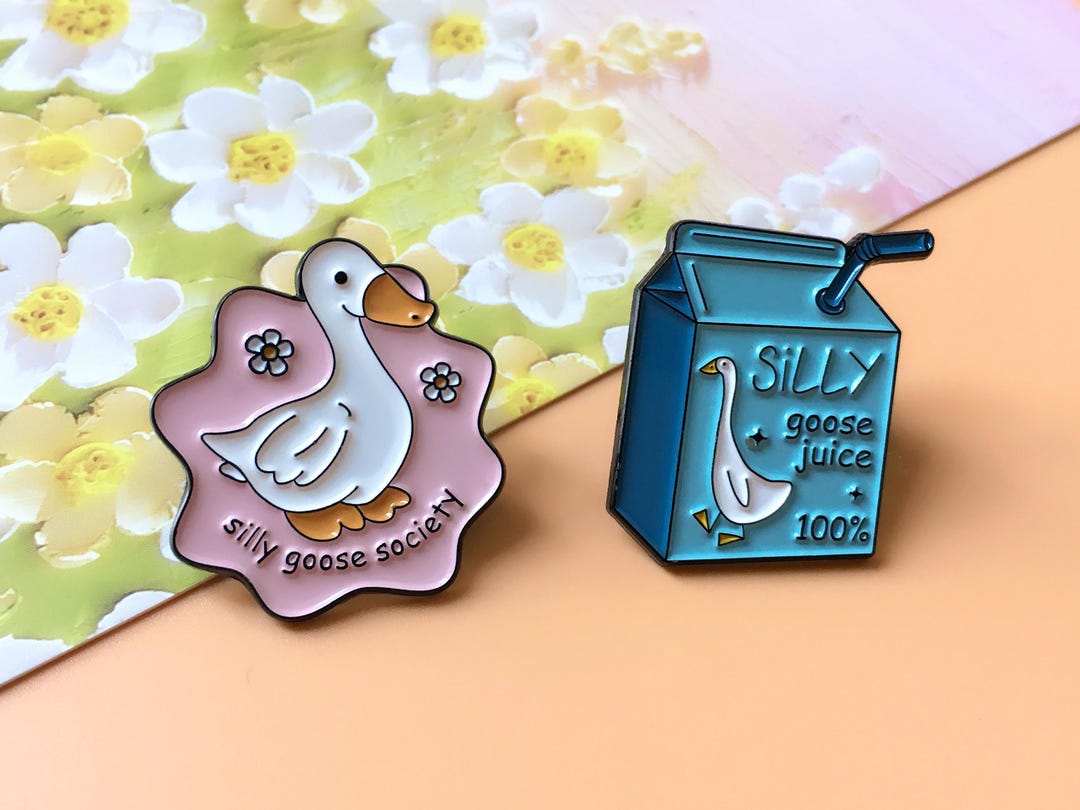 Funny Goose Enamel Pin Cute Animal Badge Pin Lapel Pin Collar Pin ...
