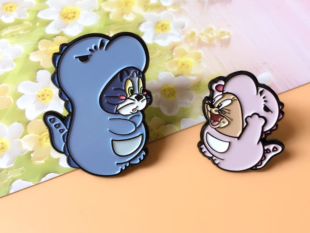 Funny Cat and Mouse Enamel Pin Cute Badge Pin Lapel Pin Collar Pin ...