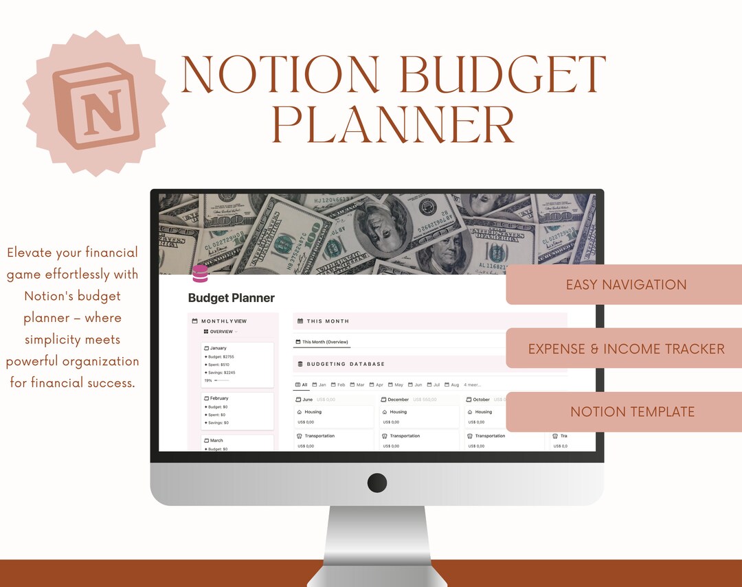 Notion Budget Planner Template | Notion Template Financial | Notion ...