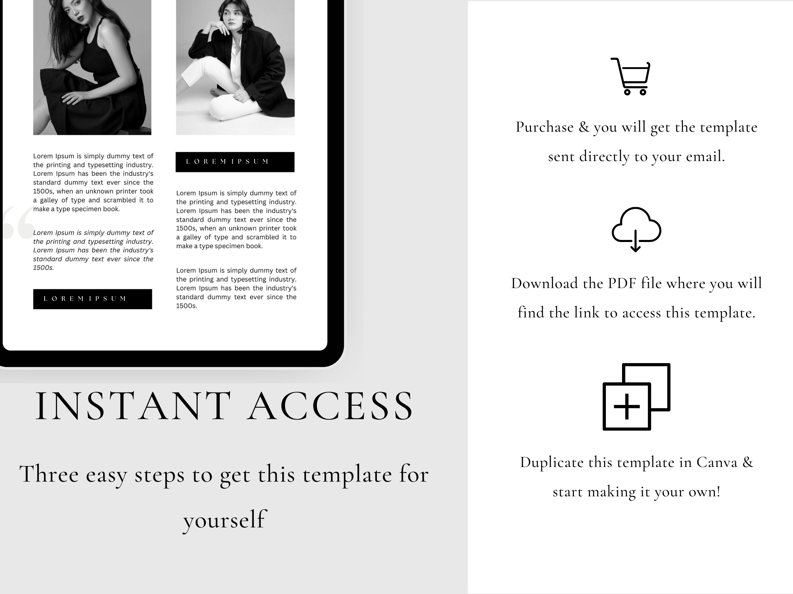 Fashion Lookbook Template Canva Template Catalog Gift Guide Template ...