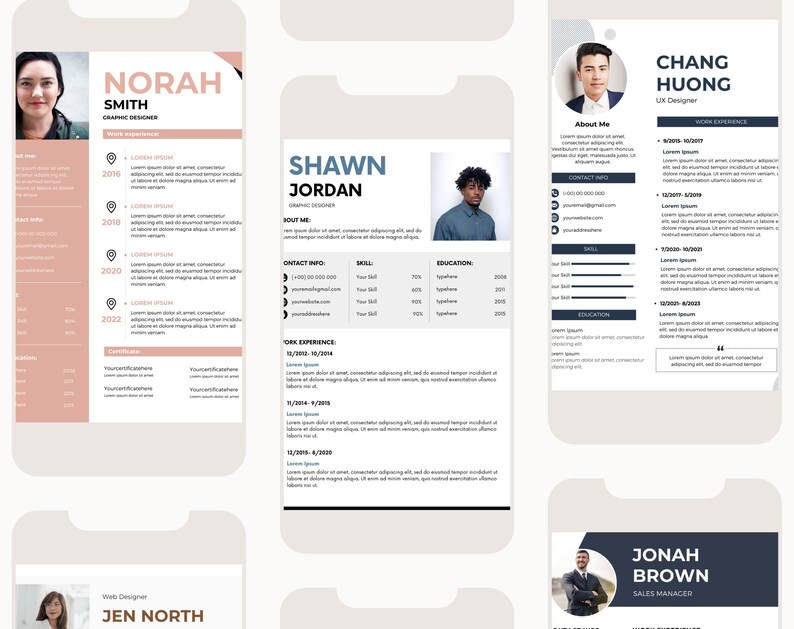 CV Template Editable | Canva Templates Resume | Professional Resume ...