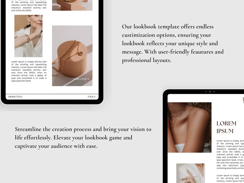 Jewelry Lookbook Template Canva Template Catalog Gift Guide Template Jewelry Create Your Own ...