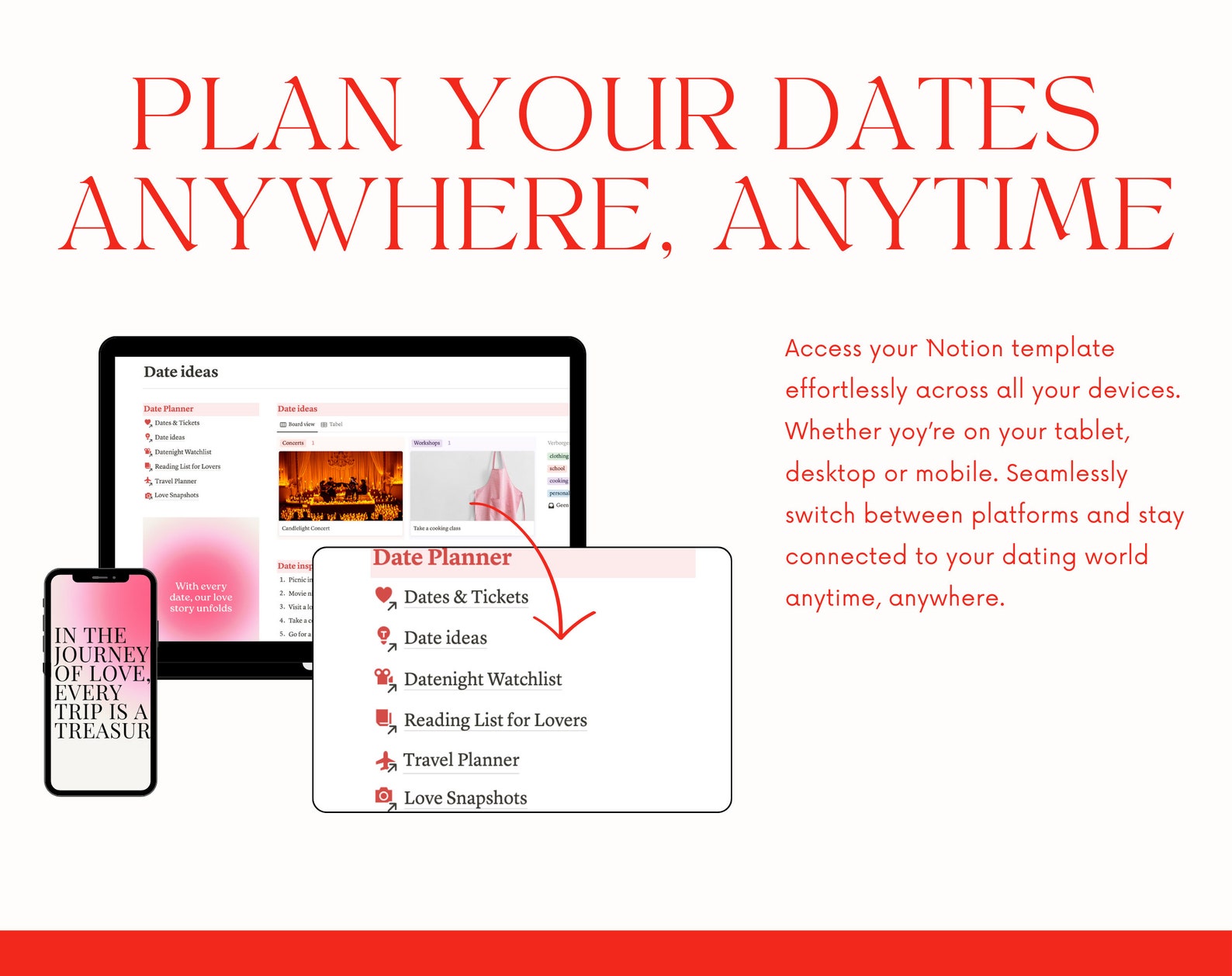 Ultimate Date Planner | Notion Date Planner Template | Date Night ...