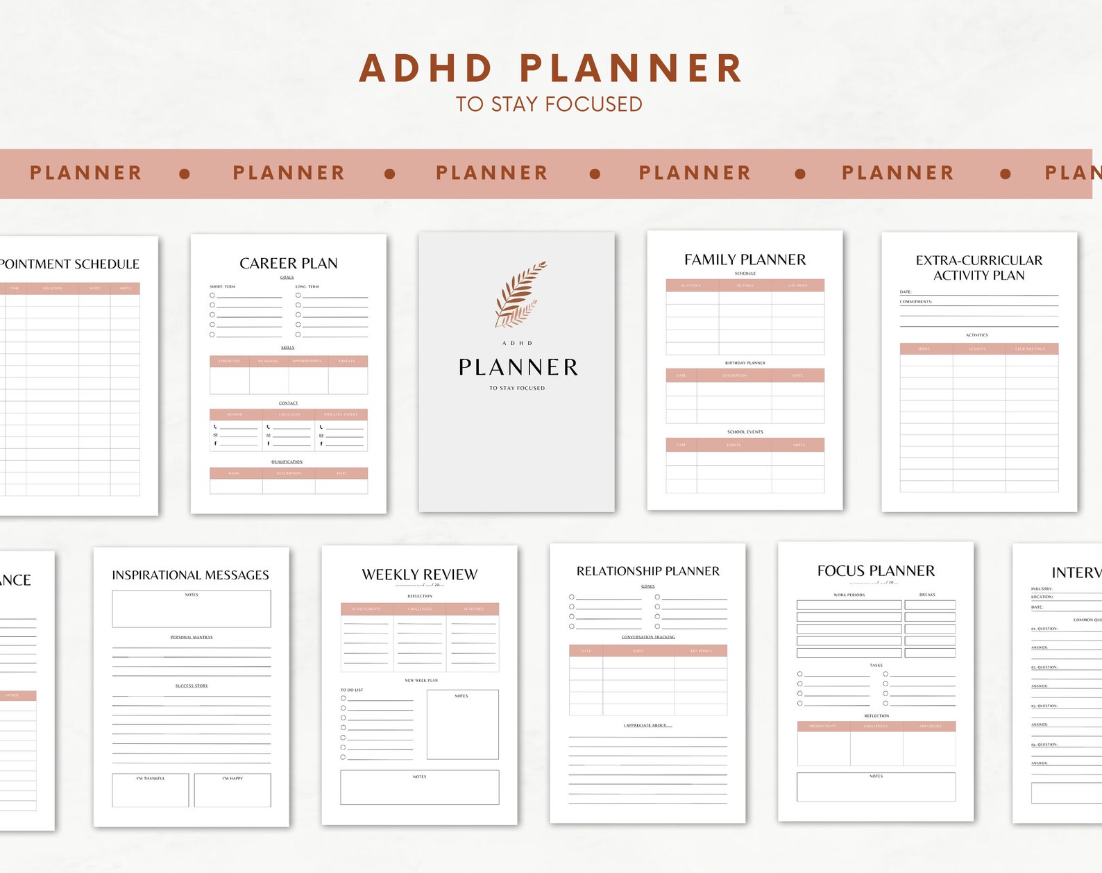 ADHD Planner Printable | A4 & Letter ADHD Planner | Adhd Planner Adult ...
