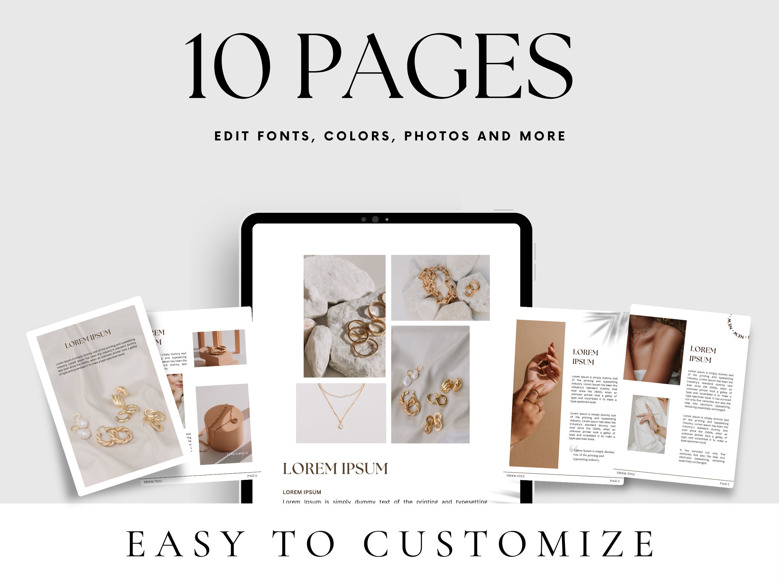 Jewelry Lookbook Template Canva Template Catalog Gift Guide Template ...