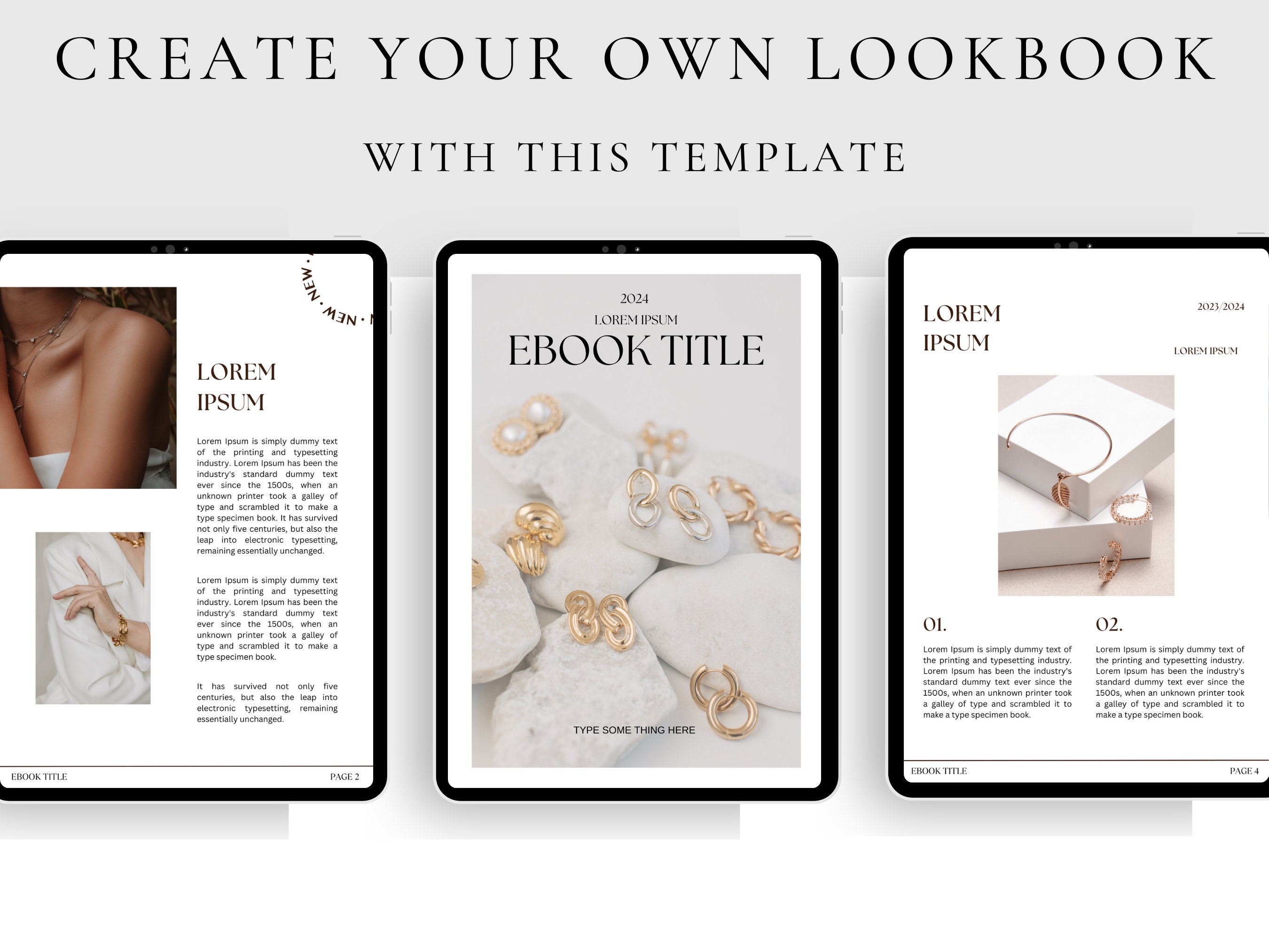 Jewelry Lookbook Template | Canva Template Catalog | Gift Guide ...