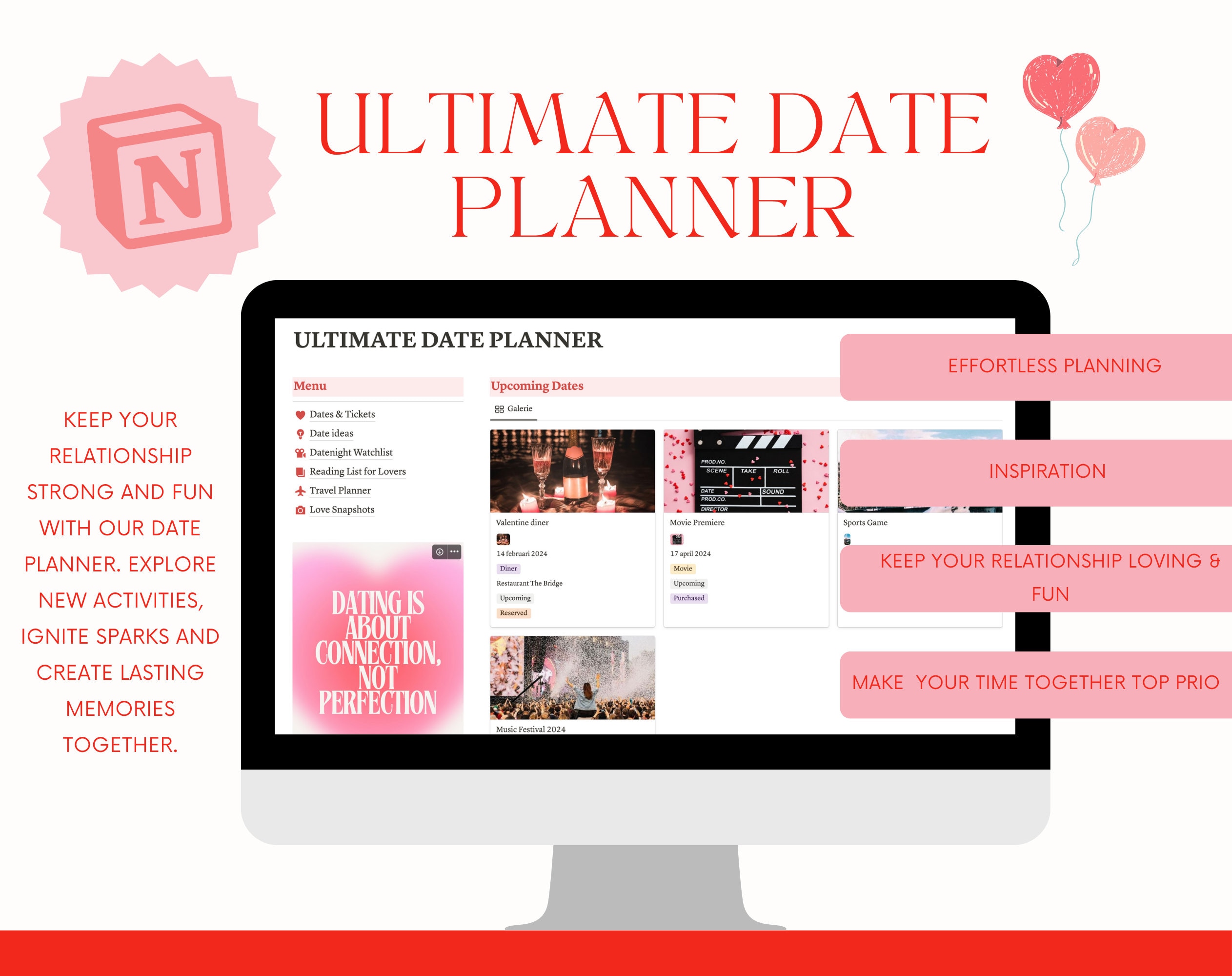 Ultimate Date Planner | Notion Date Planner Template | Date Night Planner Digital | Relationship ...